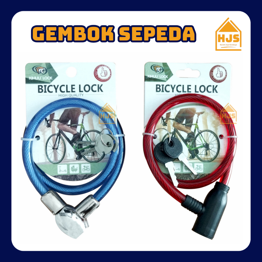 Jual [HJS] Gembok Sepeda Cable Lock Kunci Kabel Pengaman Sepeda Motor ...