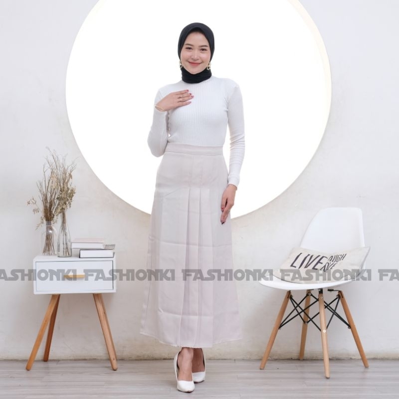 Jual Rok Wanita Terbaru Rok A-Line Cafe Skirt Rok Casual Formal Rok ...