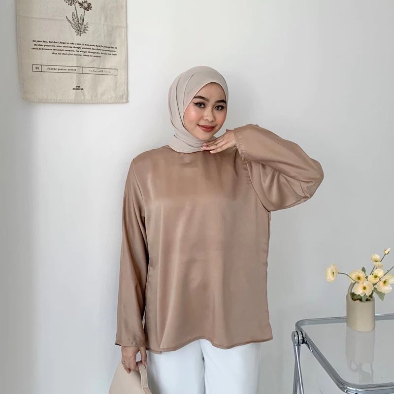 Jual Inner Satin blouse / Daleman Manset Satin | Shopee Indonesia