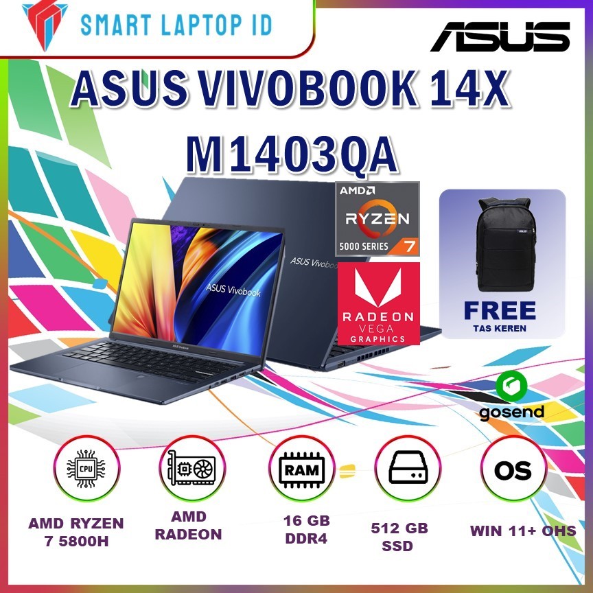 Jual ASUS VIVOBOOK 14X M1403QA RYZEN 7 5800H 16GB 512GB W11+OHS 14 ...