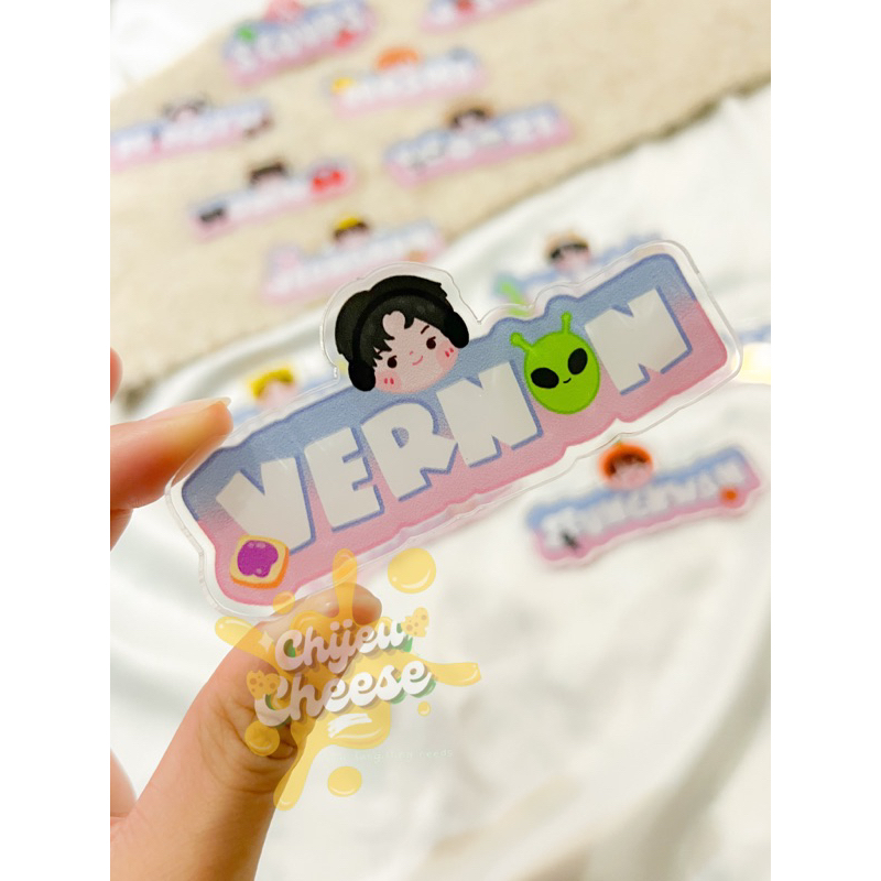 Jual Name Tag Papan Nama Akrilik Seventeen sebong svt Caratbong carbong ...