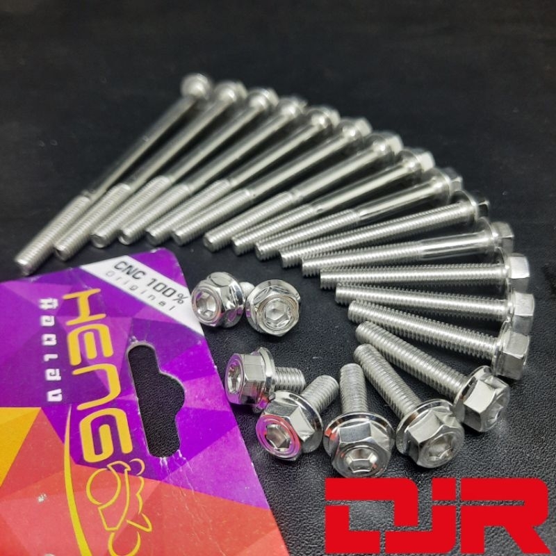 Jual baut 10 m6 model 2 kunci HEXAGON PROBOLT STAINLESS original heng thailand 1cm - 11cm ...