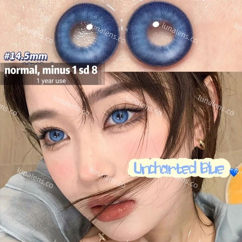 Jual READY (0 sd -8) softlens douyin uncharted blue softlens cosplay ...