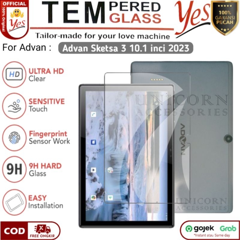 Jual Advan Tab Sketsa 3 10.1 inch 2023 Tempered Glass YES Anti Gores Kaca Bening | Shopee Indonesia