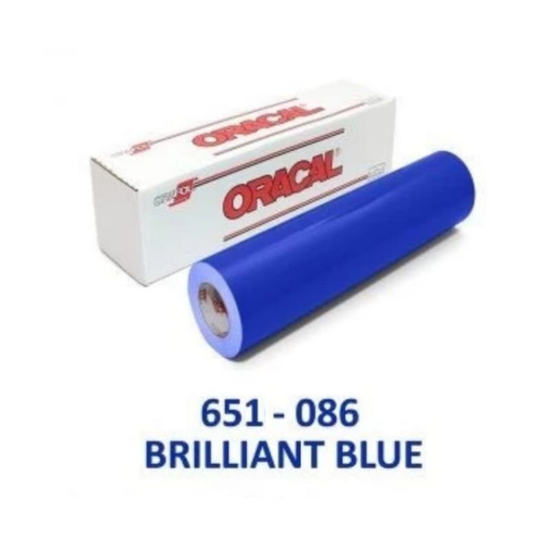 Jual STIKER ORACAL 651 086 brilliant blue glossy/matte ( uk 5 cm x 120 ...