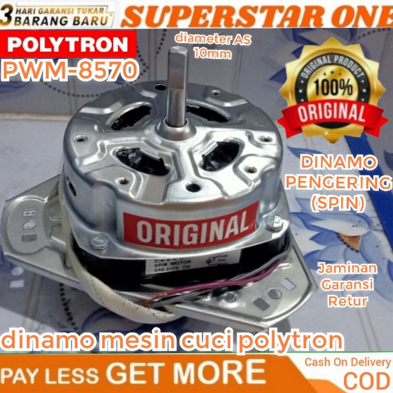 Jual Dinamo /motor mesin cuci polytron PWM-8570 DINAMO SPIN/PENGERING | Shopee Indonesia