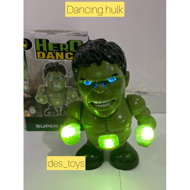 Jual NEW!MAINAN ANAK ROBOT DANCE HERO DANCE HULK DANCING HULK JOGET SUPERHERO ADA LAMPU DAN ...
