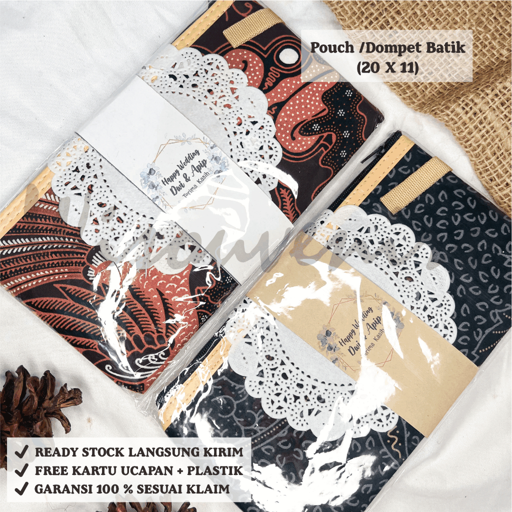 Jual Souvenir Pernikahan Dompet batik Khas Jogja Ukuran (20 x 11) Part 14 Souvenir pouch batik ...