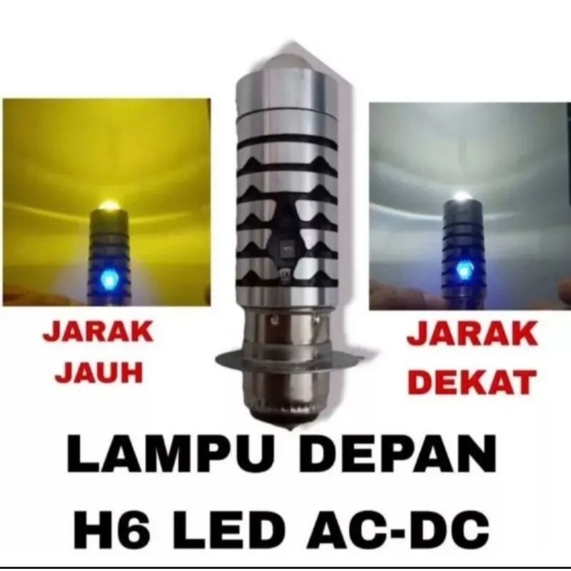 Jual Lampu Utama LED H6 Laser Jauh Dekat PutihKuning Plus Senja Biru AC ...