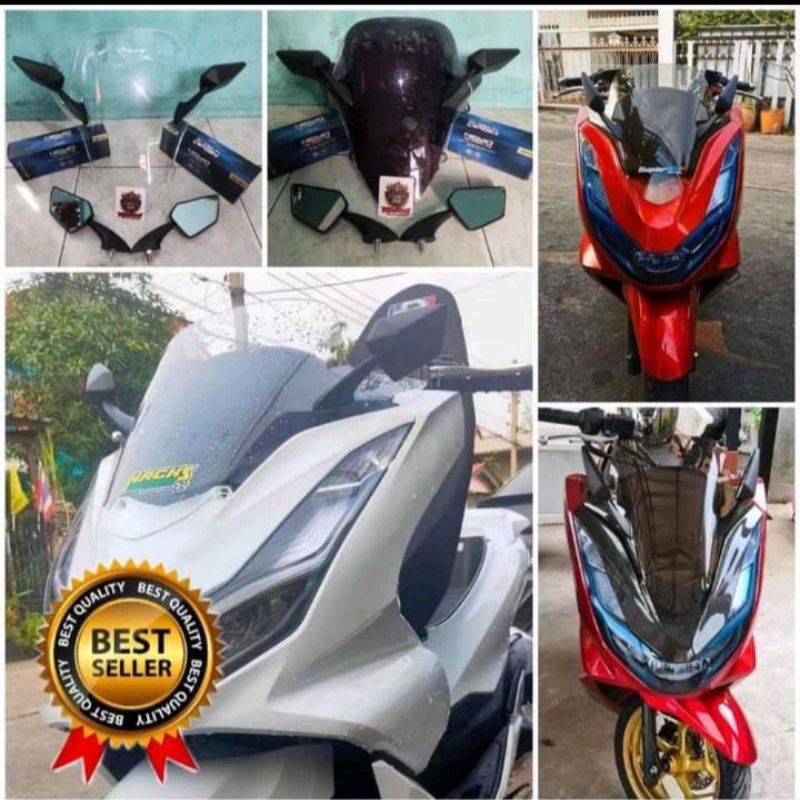 Jual Visor PCX 160 + spion 100% presisi - windshield PCX 160 + spion ...