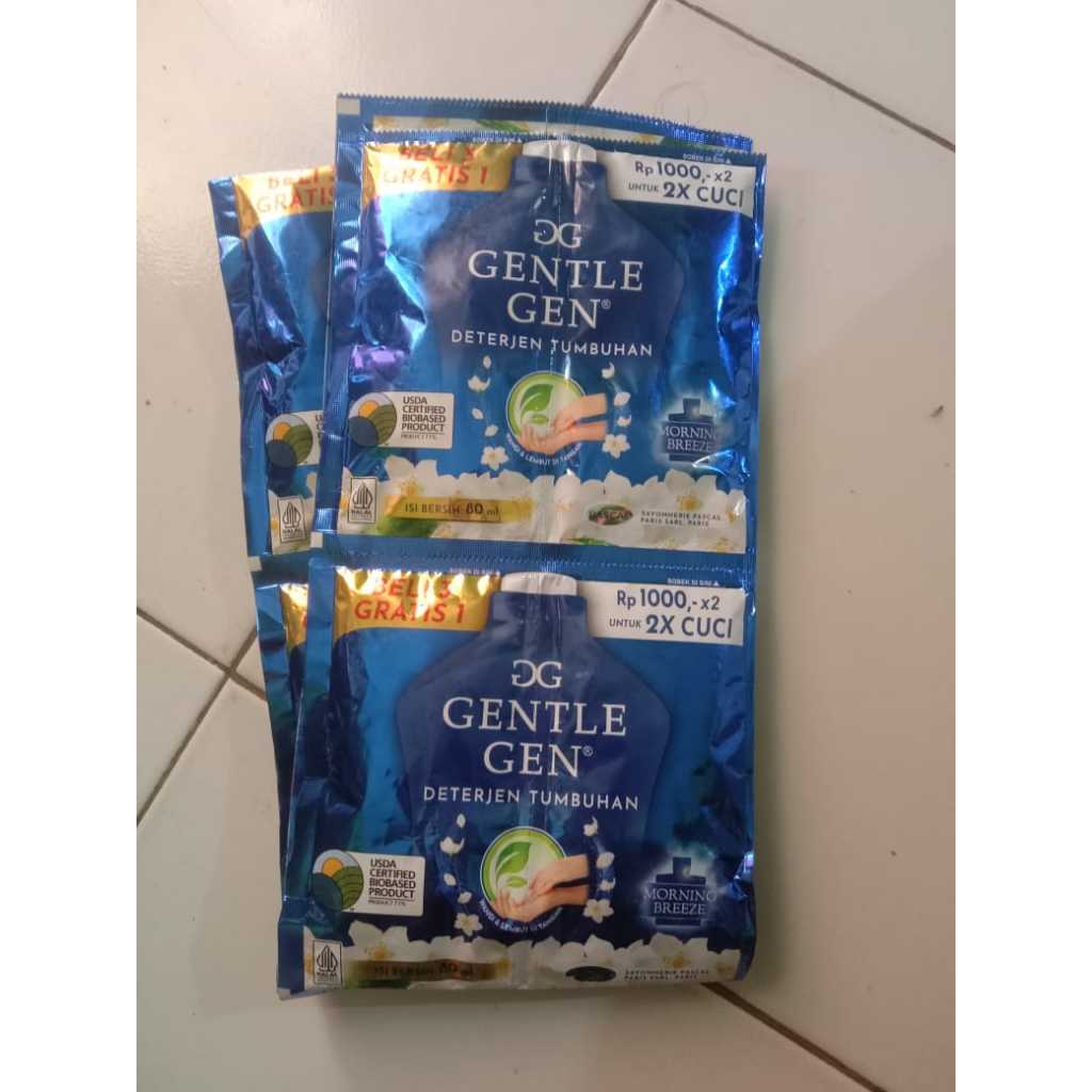 Jual (Renceng 16 Sachet) Gentle Gen Detergen Cair dari Tumbuhan 80ml ...