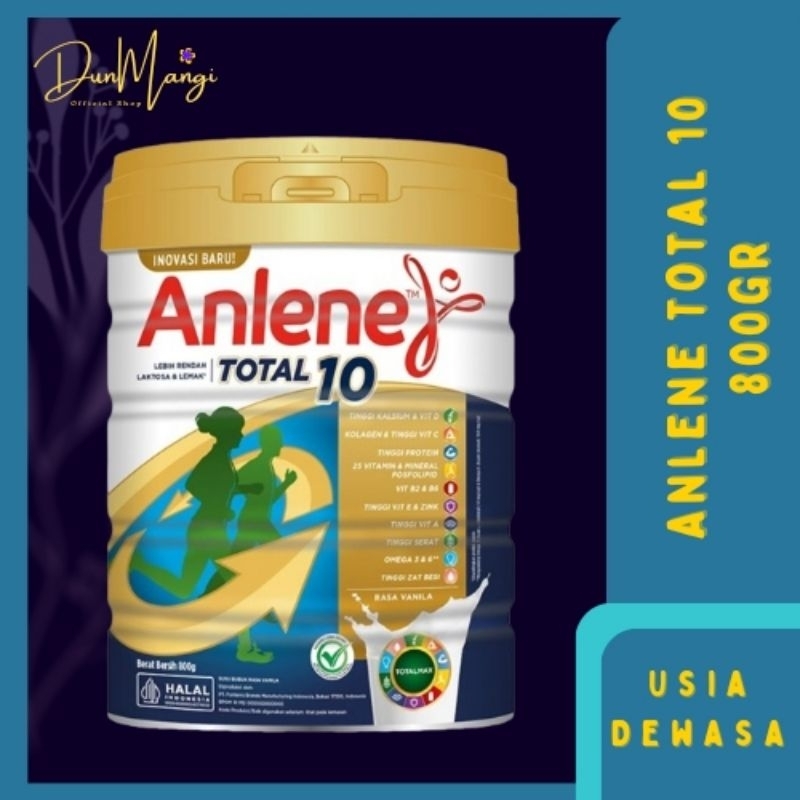 Jual ANLENE TOTAL 10 SUSU BUBUK TIN 800GR | Shopee Indonesia