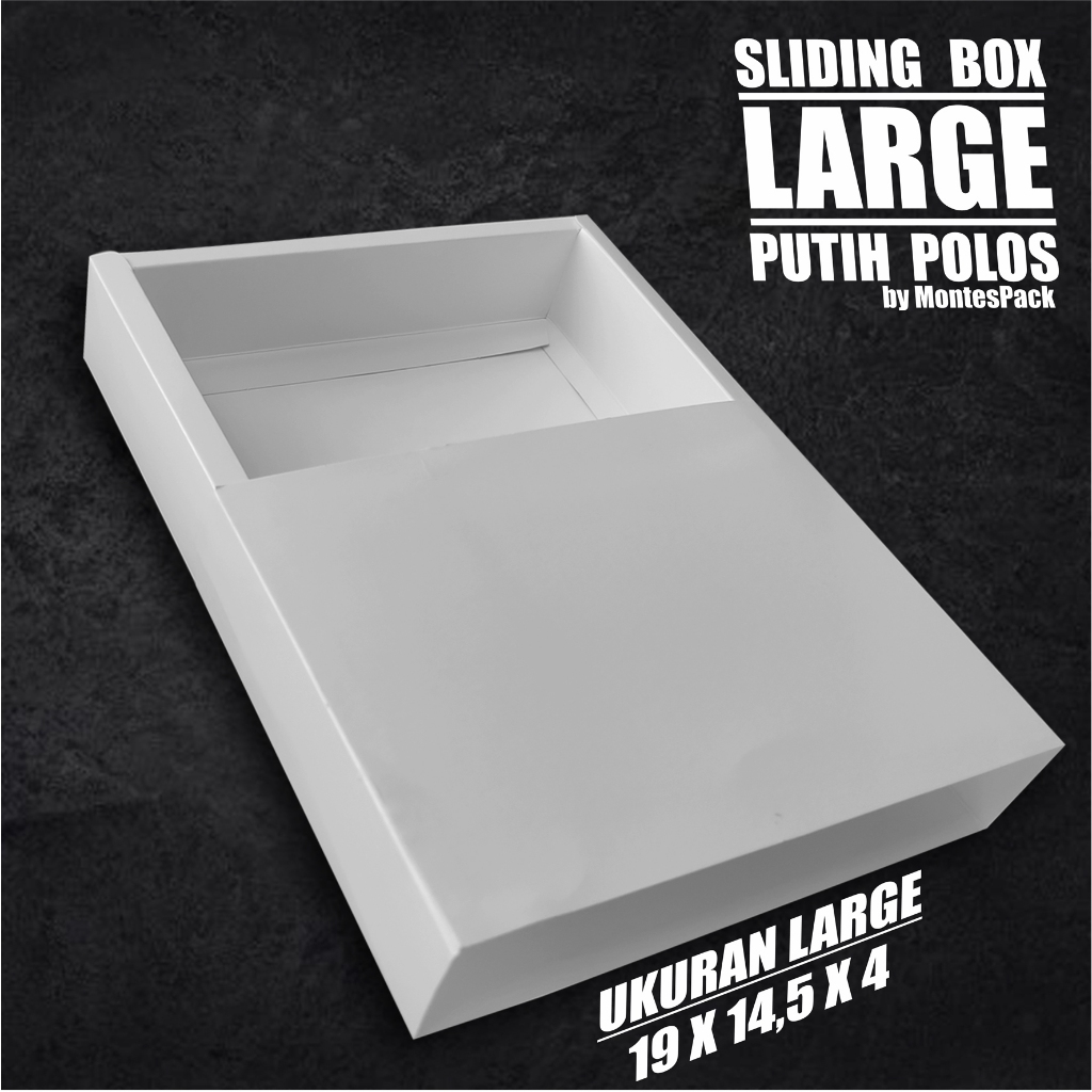 Jual BOX SLIDING LARGE / SLIDING BOX JUMBO putih polos | Shopee Indonesia
