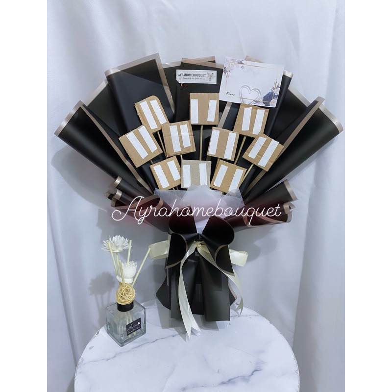 Jual [KOPI] Ready Kerangka Bouquet Bucket Buket Bunga Kopi Foto Snack ...