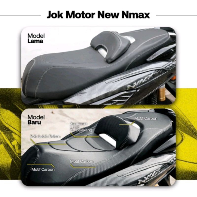 Jual Jok Belakang Merek Nemo New Nmax 2020 2021 2023 Set Carbon Jok ...