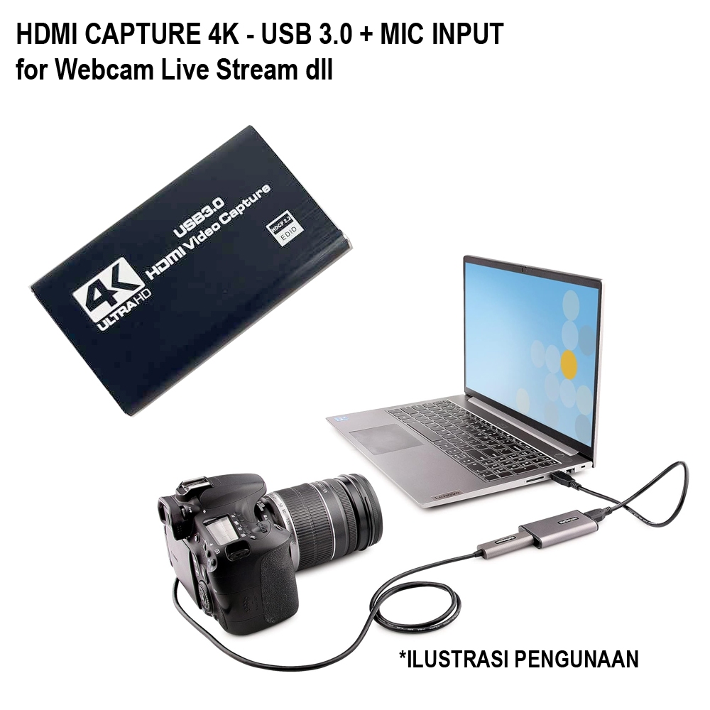 Jual HDMI Video Capture Card - 4K - USB 3.0 - With Loop + Soundcard for ...