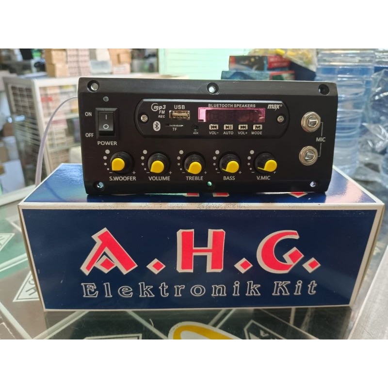 Jual AHG tone control panel MP3 bluetooth 2 ch mic / Tone kontrol kit ...