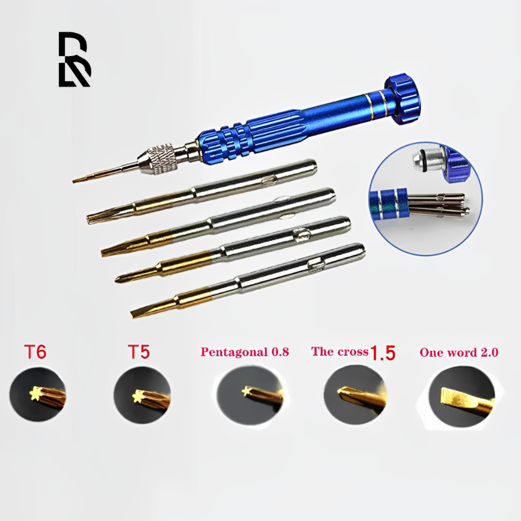 Jual SET OBENG + 5 MATA OBENG 5IN1 OBENG REPARASI HANDPHONE SMARTPHONE ...