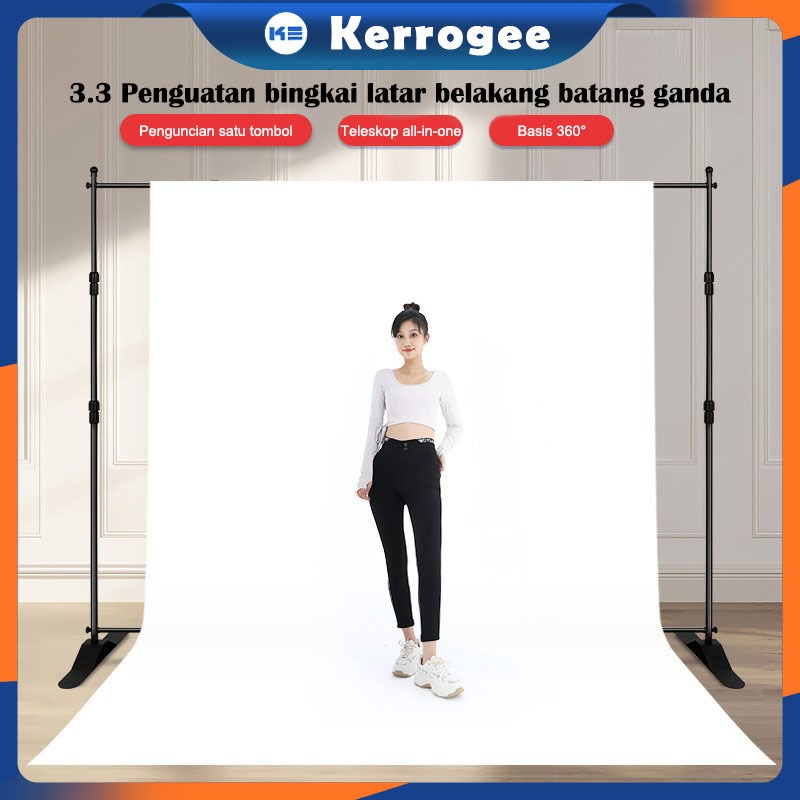Jual Jumbo Banner Stand 2.6m x 3.3m Backdrop/ Backwall /Tripod Banner ...