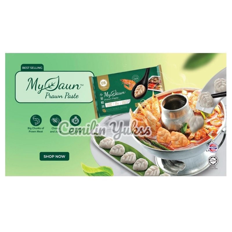 Jual My Daun Prawn Paste Big Leaf 130g 大叶虾滑 Pasta Udang Untuk Hot Pot ...