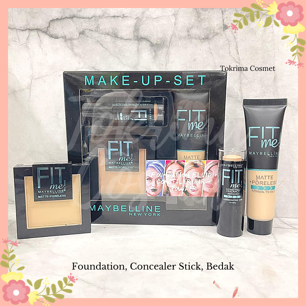 Jual PAKET MAKEUP LENGKAP ISI 3 / PAKET MYB 3in1 AFFINITONE | Fit-me ...