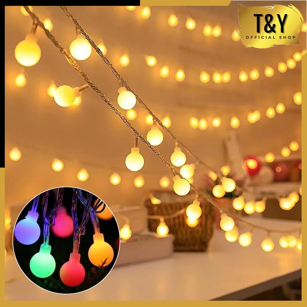 Jual T&Y Lampu Soft Tumblr Bola Mini Anggur 7Meter 42 LED Lampu Hias ...