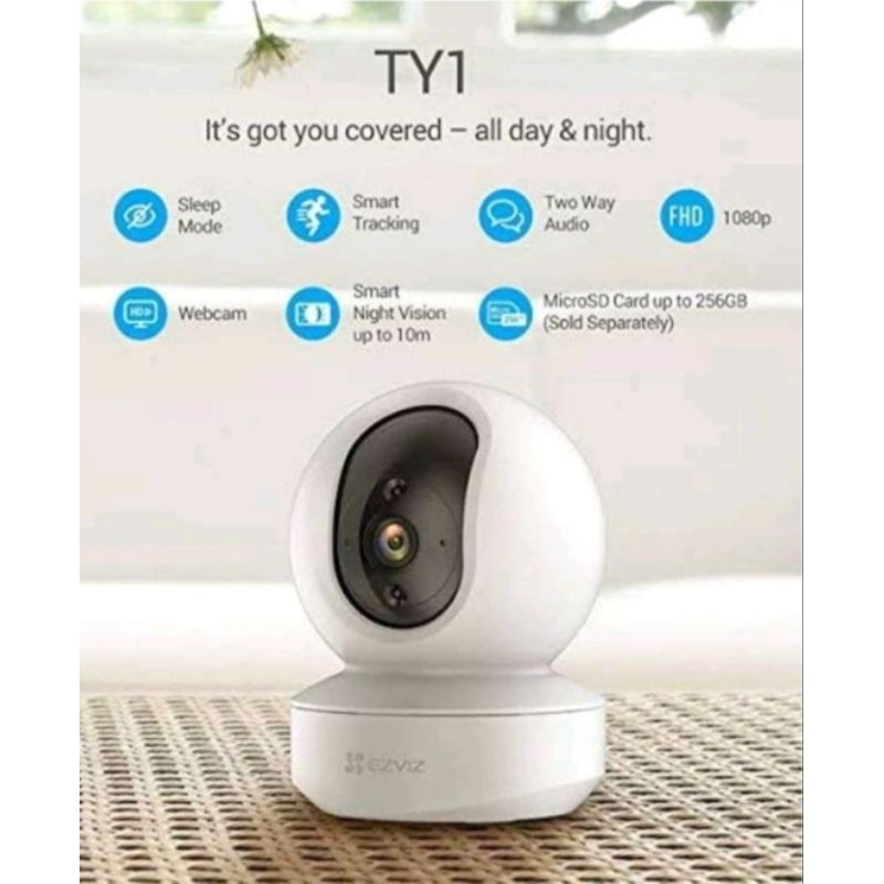 Jual Ezviz TY1 2MP Smart Wifi Pan Tilt IP Camera Cctv Indoor 1080 ...