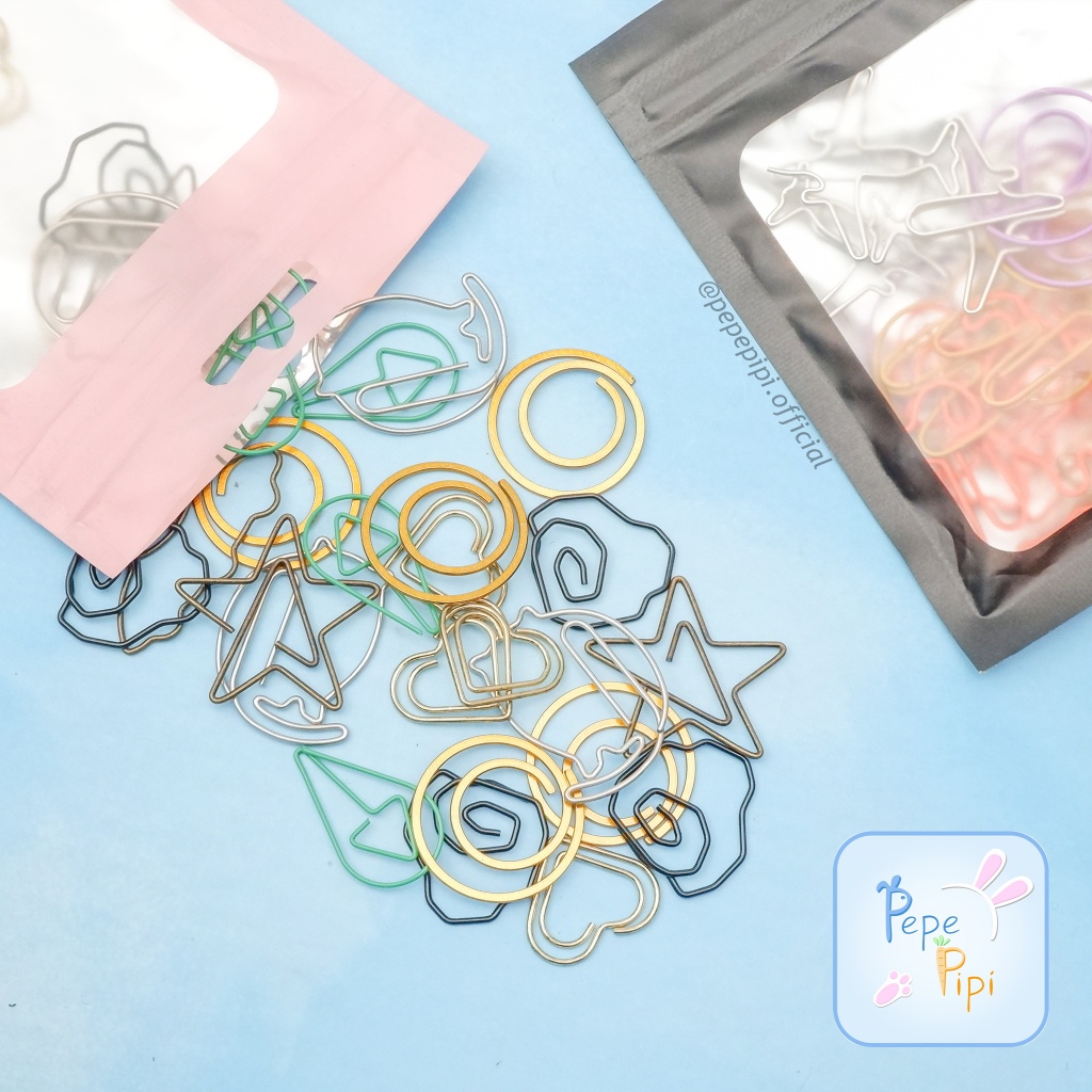 Jual 1 Pak Paper Clip Bentuk Lucu Warna Warni Pack Bungkus Klip Kertas ...