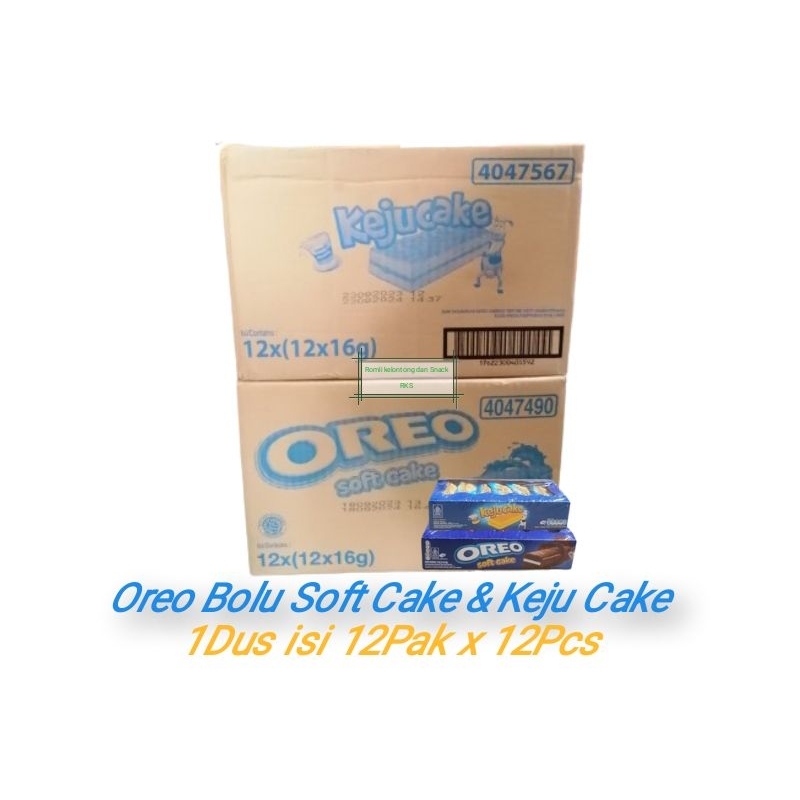 Jual Oreo Bolu Soft Cake / Keju Cake 1 Dus / Karton isi 12 Pak x 12 Pcs ...
