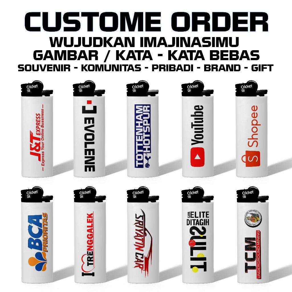 Jual Korek api CUSTOM SATUAN / KUSTOM DESAIN BEBAS - UV Decal Finishing ...