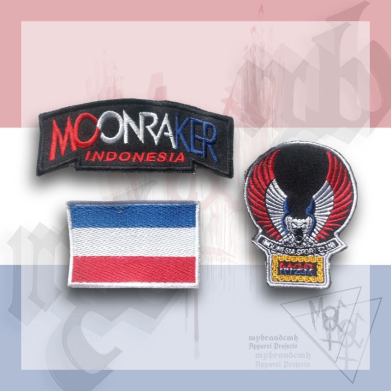 Jual 1 SET EMBLEM BORDIR M2R PATCH MOONRAKER INDONESIA | Shopee Indonesia