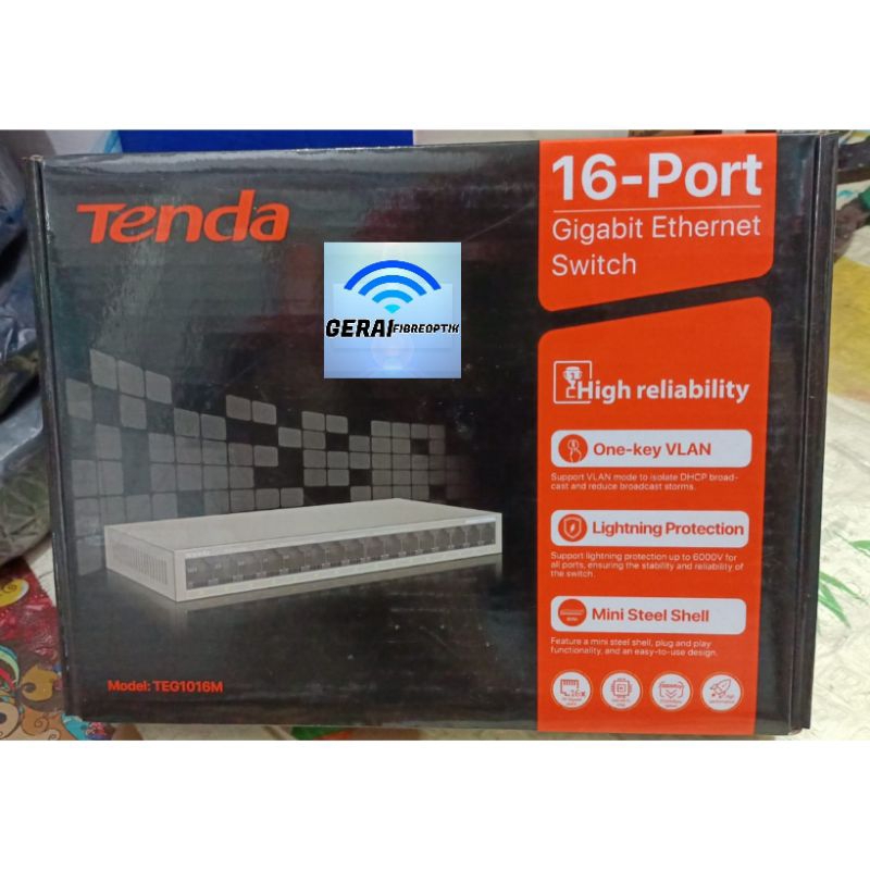 Jual Tenda Switch TEG1016M 16-Port Gigabyte Ethernet Unmanaged Switch ...