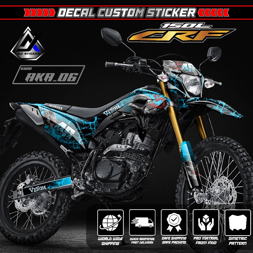 Jual Decal Stiker Fullbody Honda CRF 150 Motif VENOM TERBARU | Shopee Indonesia