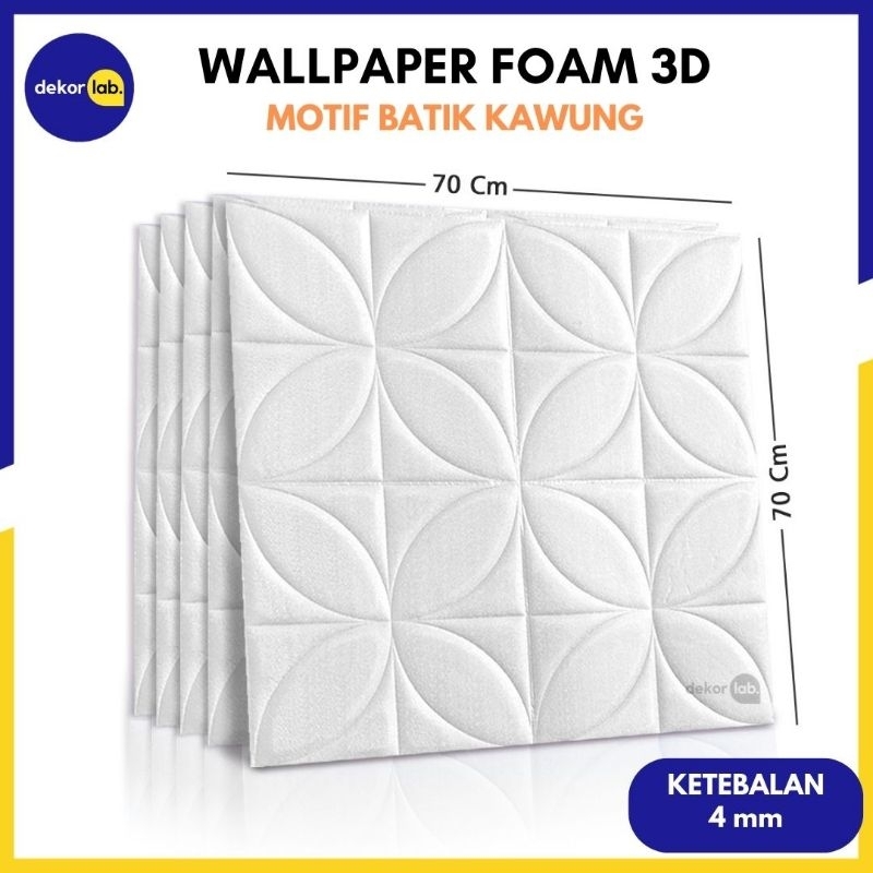 Jual Wallpaper 3D FOAM / Wallpaper Dinding 3D Motif Foam Kawung ...