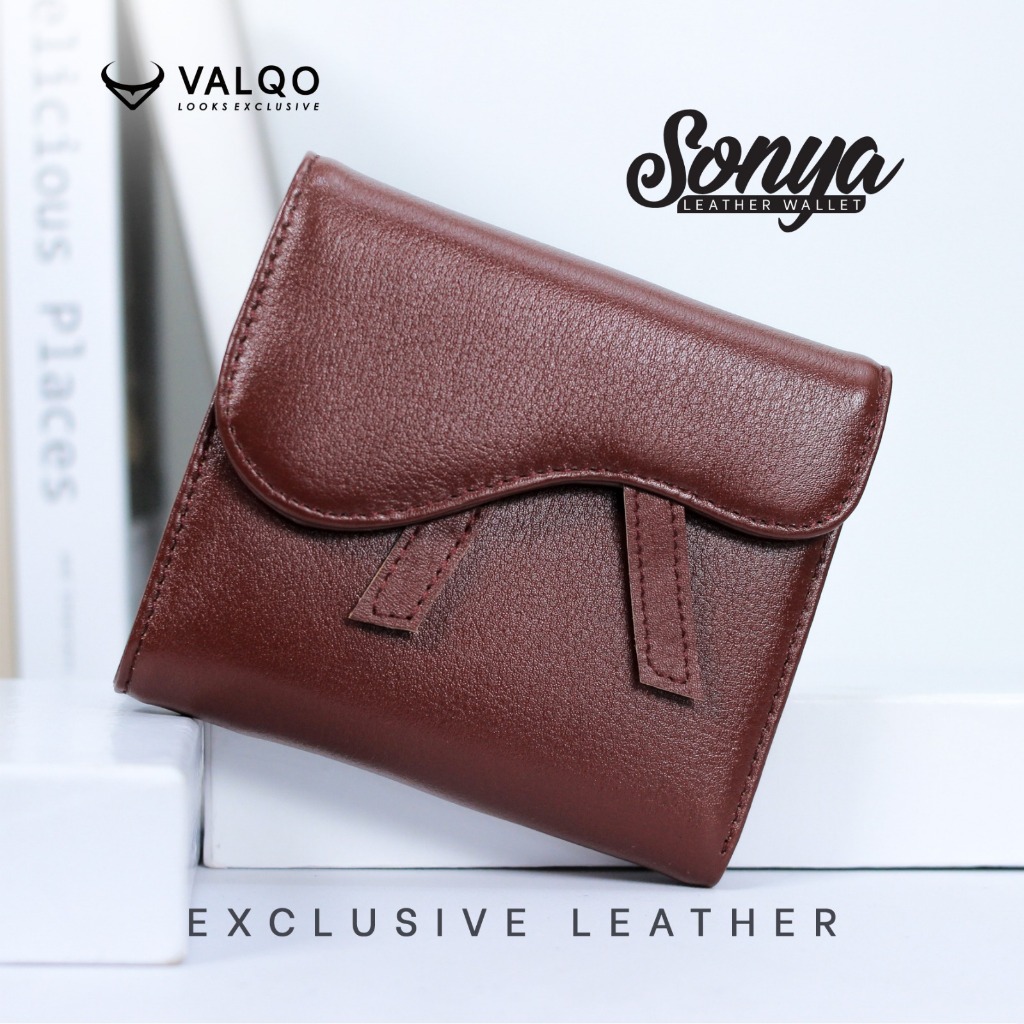 Jual VALQO - SONYA Dompet wanita kulit sapi lipat Dompet pendek Dompet ...