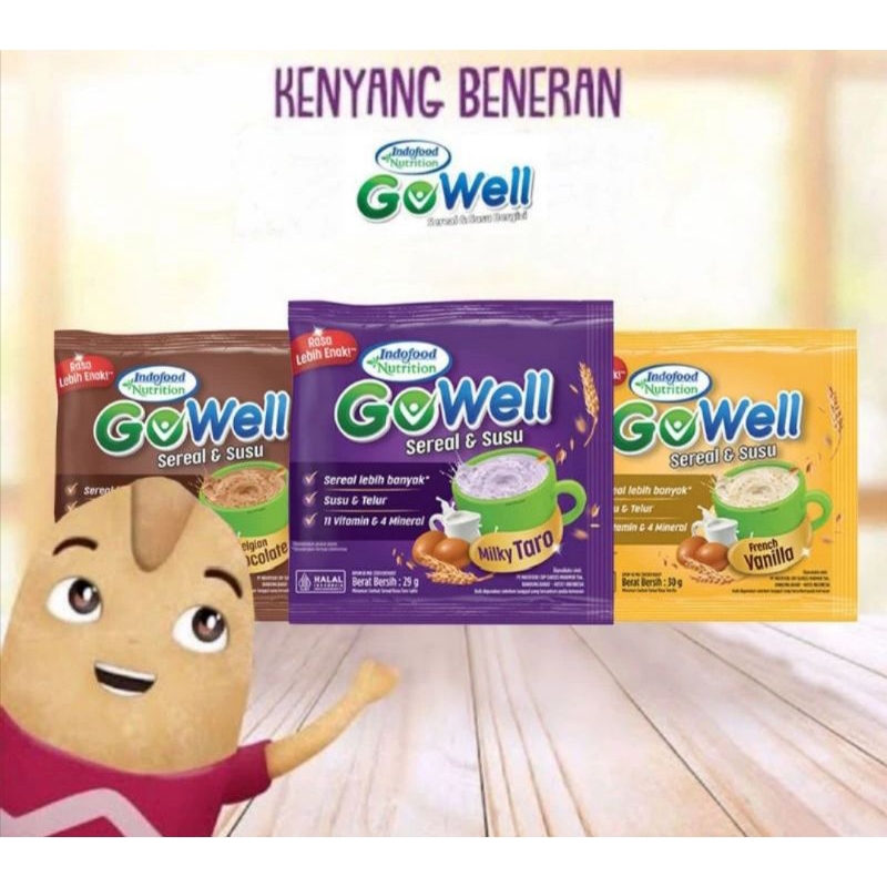 Jual Indofood GOWELL Sereal Susu 1 renceng | Shopee Indonesia