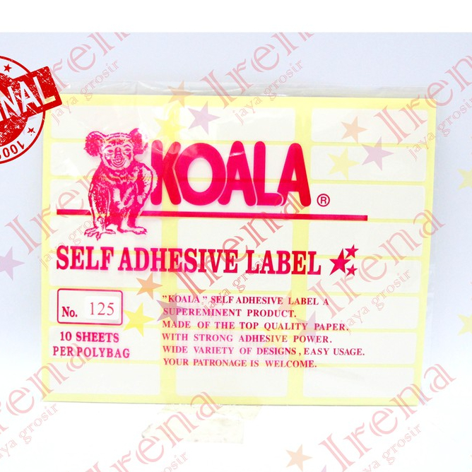 Jual Koala label sticker no125 1 pack 10 lembar | Shopee Indonesia