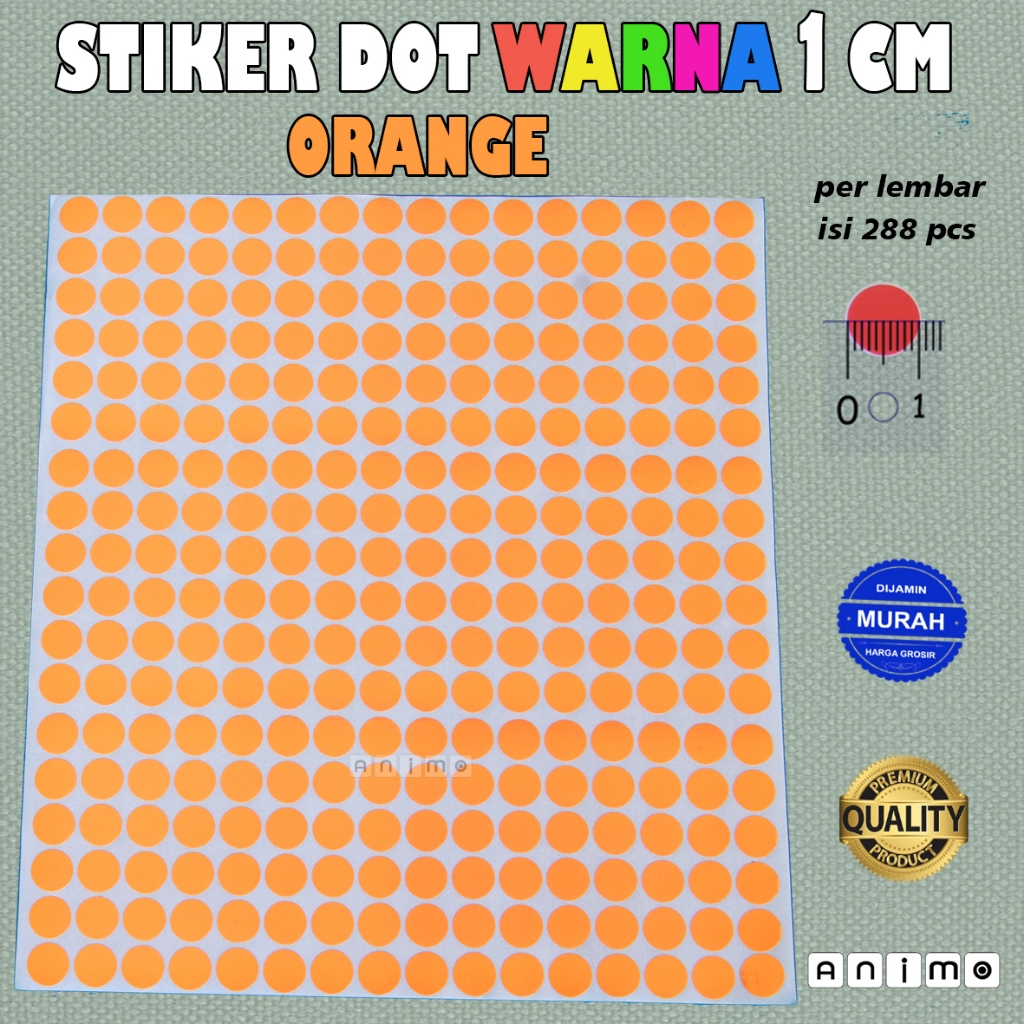Jual STIKER BULAT WARNA - COLOR DOT STICKERS | Shopee Indonesia