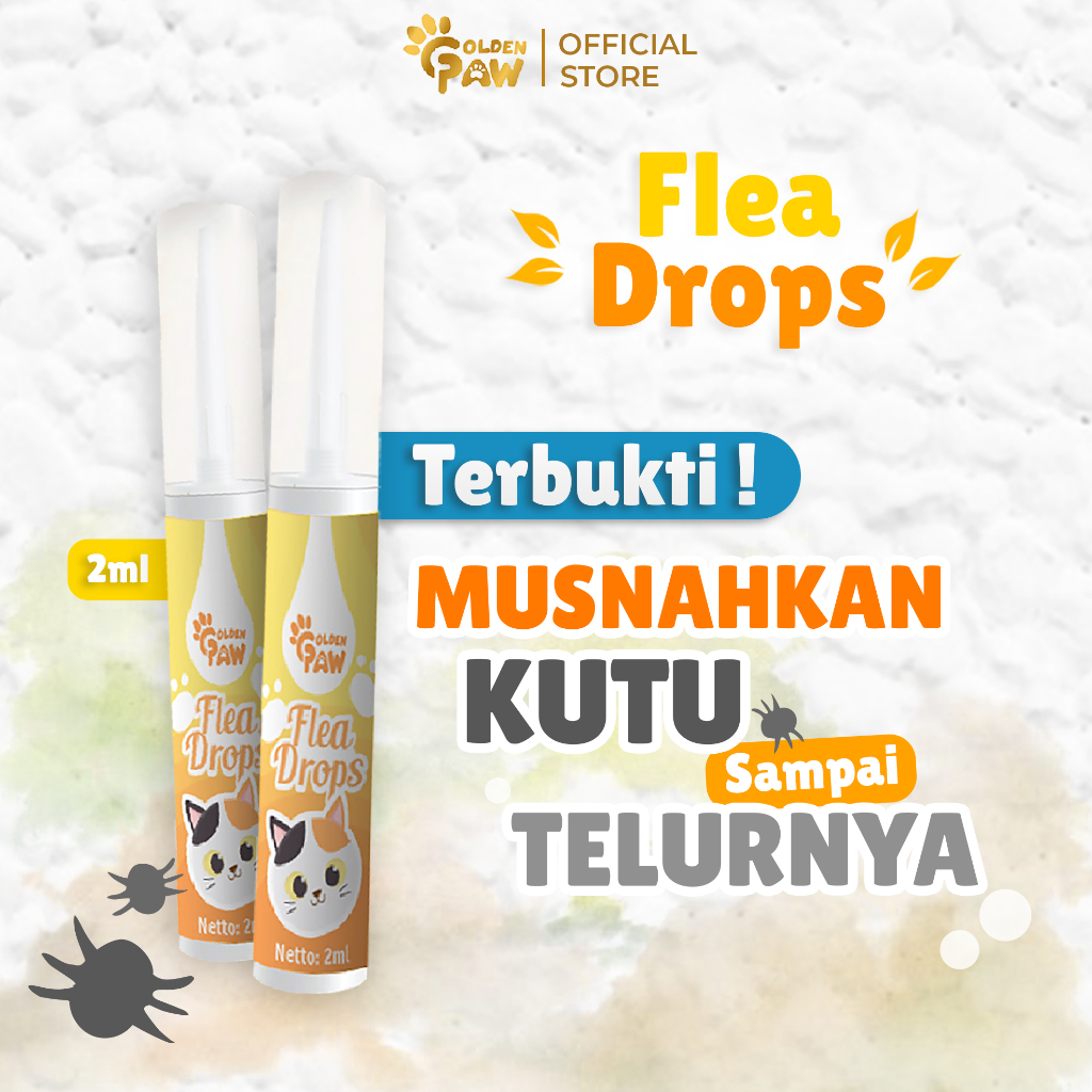 Jual Golden Paw - Flea Drops Obat Tetes Pembasmi Penghilang Kutu Kucing ...