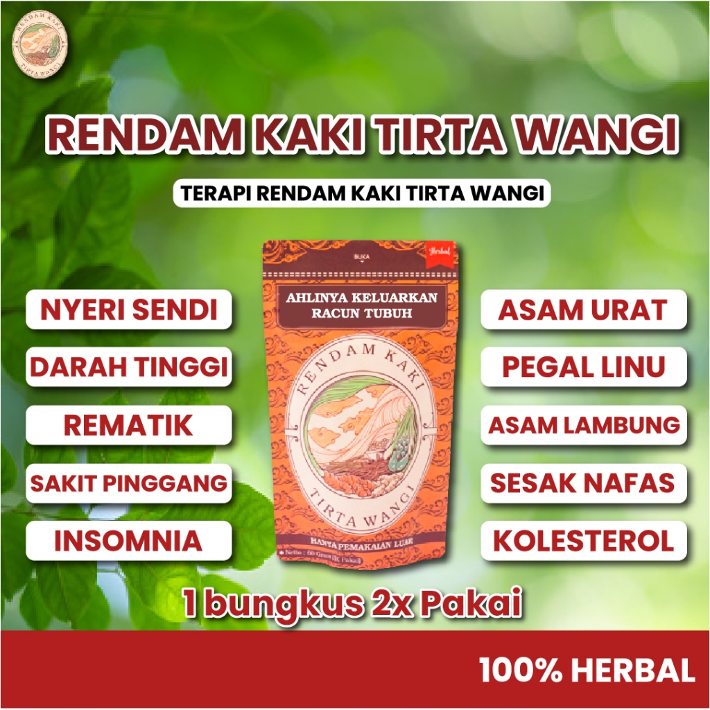 Jual RENDAM KAKI TIRTA WANGI 6 BUNGKUS KELUARKAN RACUN TUBUH DETOX ...