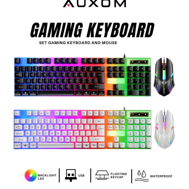 Jual Model Terkini AUXOM Paket Keyboard Gaming dan Mouse Set Mouse Dan ...