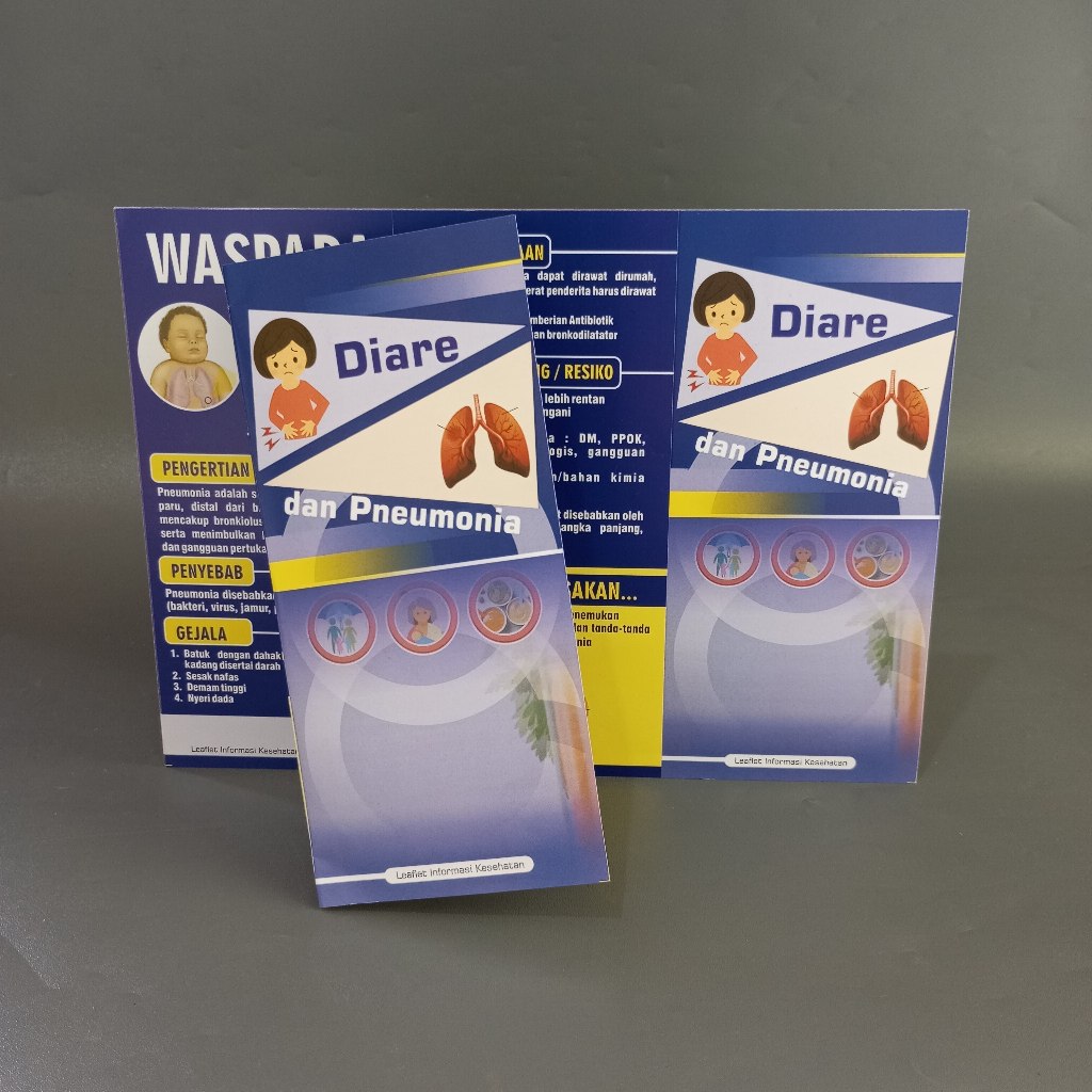 Jual Leaflet / Brosur Pneumonia dan Diare, Leaflet Pneumonia, Leaflet ...