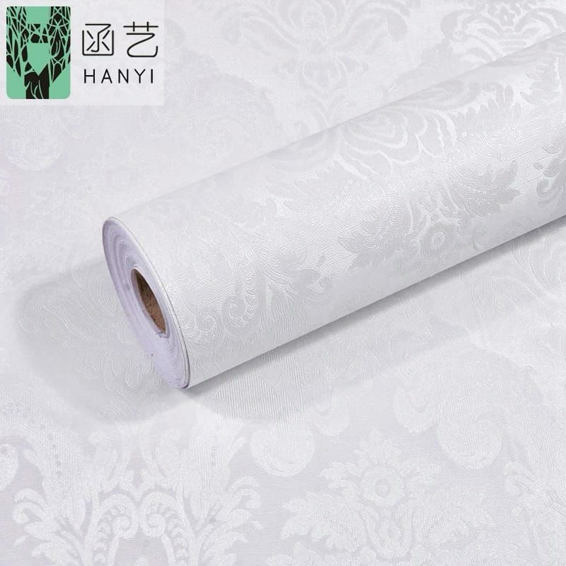 Jual Beli 3 Gratis 1 // Terlaris Wallpaper Sticker Dinding Motif Polos Salur Bunga Batik Kembang ...