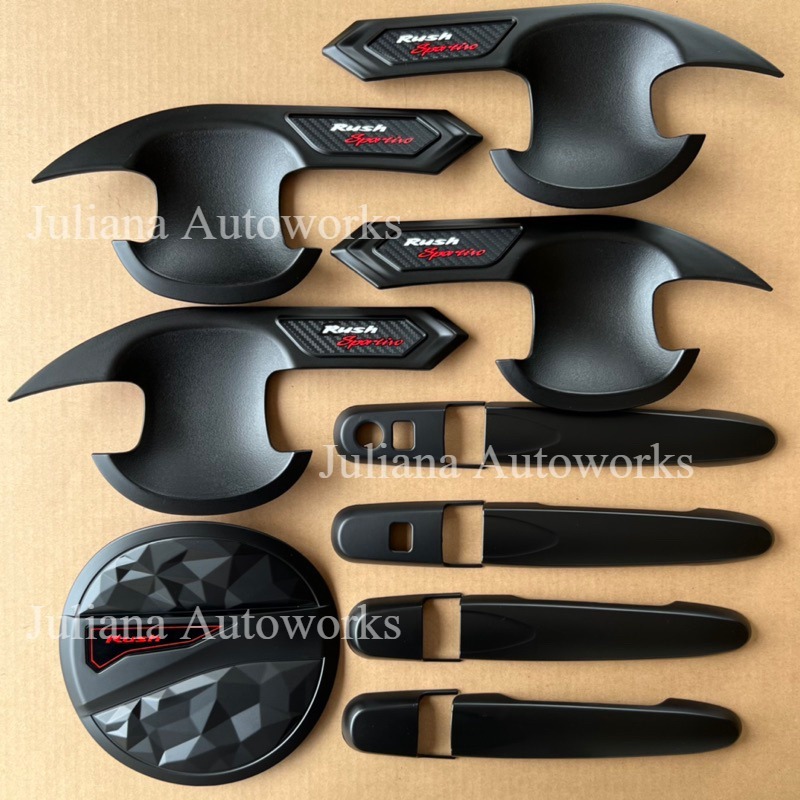 Jual Paket Outer Handle Tank Cover All New Rush Hitam Doff | Shopee ...