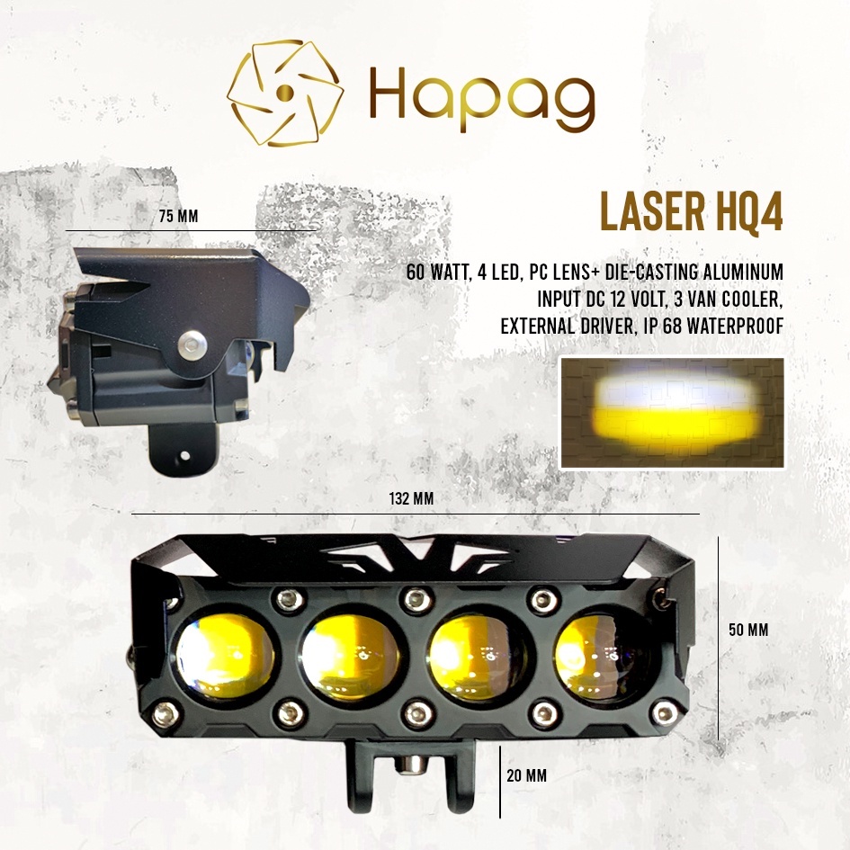 Jual Mini Laser HAPAG Mini Laser LED 4 Mata HQ4 60 Watt Lampu Tembak ...