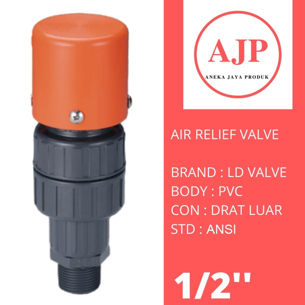 Jual LD VALVE - AIR RELIEF VALVE PVC 1/2 INCI | Shopee Indonesia