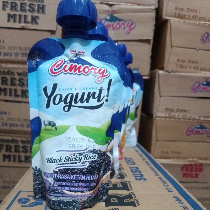 Jual Cimory yogurt squeeze rasa black sticky rice 120 gr bisa expedisi ...