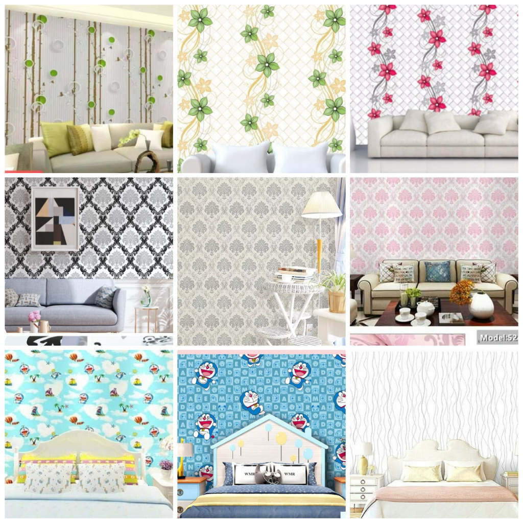 Jual Wallpaper Stiker Dinding All Motif Bahan Premium Pvc Wallstiker Kamar Tidur Aesthetic ...