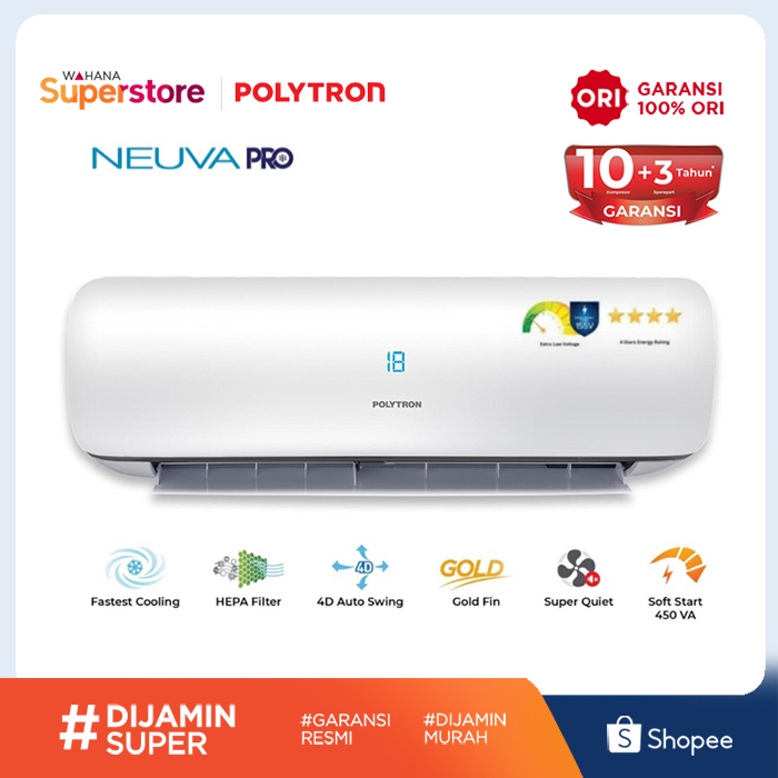 Jual Polytron AC Split Wall Mounted Dinding Standard Neuva Pro R32 1 1/ ...