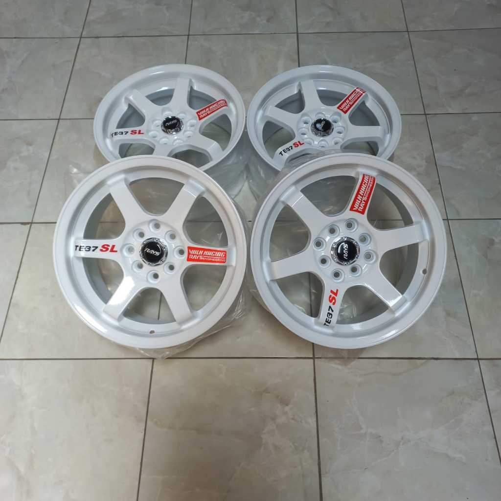Jual 1 SET VELG TE37 SL BARU R16 hol 4 dbl vcd100/114 Lbr 7 ET 35 Putih ...